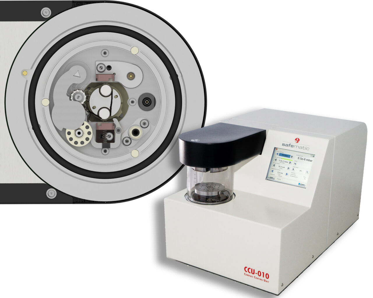 Safematic high vacuum carbon coater - Labtech
