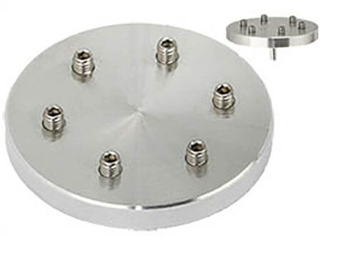 Multi-stub holder for 6 x Ø15mm Hitachi stubs, Ø50 x 6mm - pin - Labtech