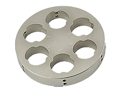 Multi-stub holder for three Ø12.2mm JEOL cylinder stubs - Labtech